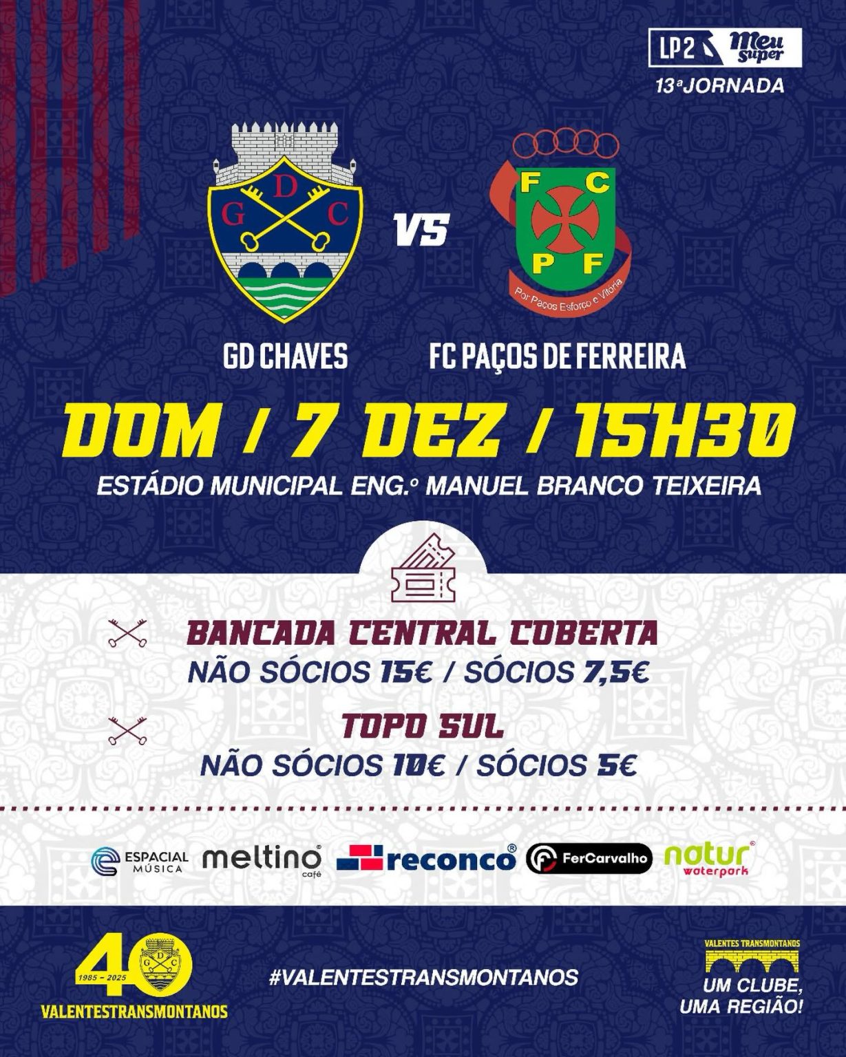 BILHÉTICA: GD CHAVES - FC PAÇOS FERREIRA - GD Chaves